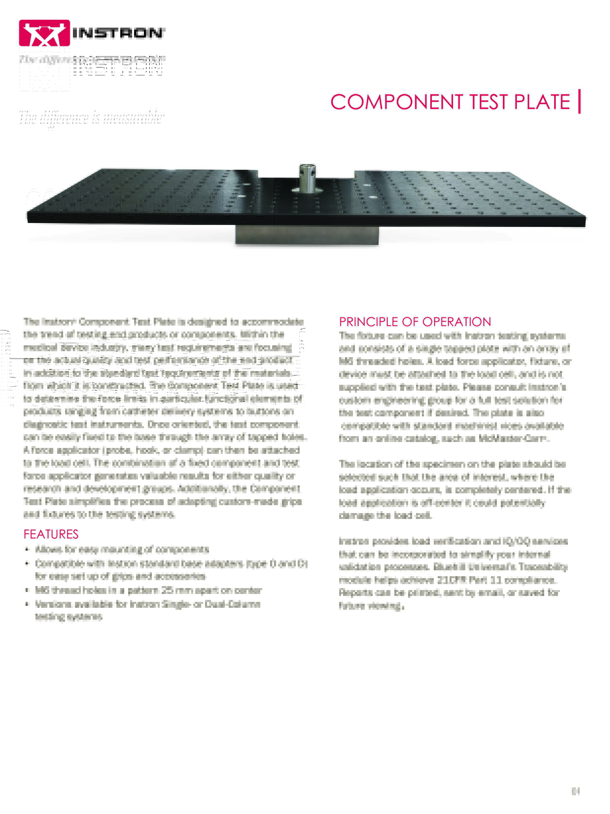 Component Test Plate | Instron