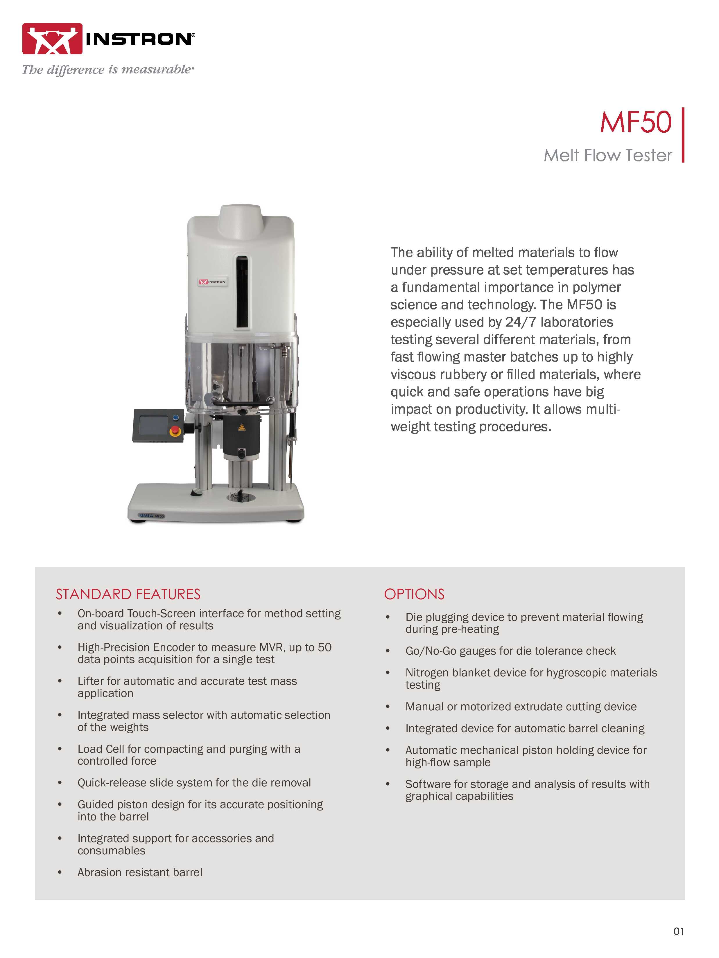 Melt Flow Testers MF50 | Instron