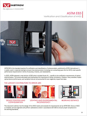 ASTM E83: Verification and Classification of AVE3 | Instron